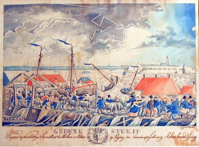 1825 - ‘Wetterfloed’ zet deel Friesland onder water | IsGeschiedenis